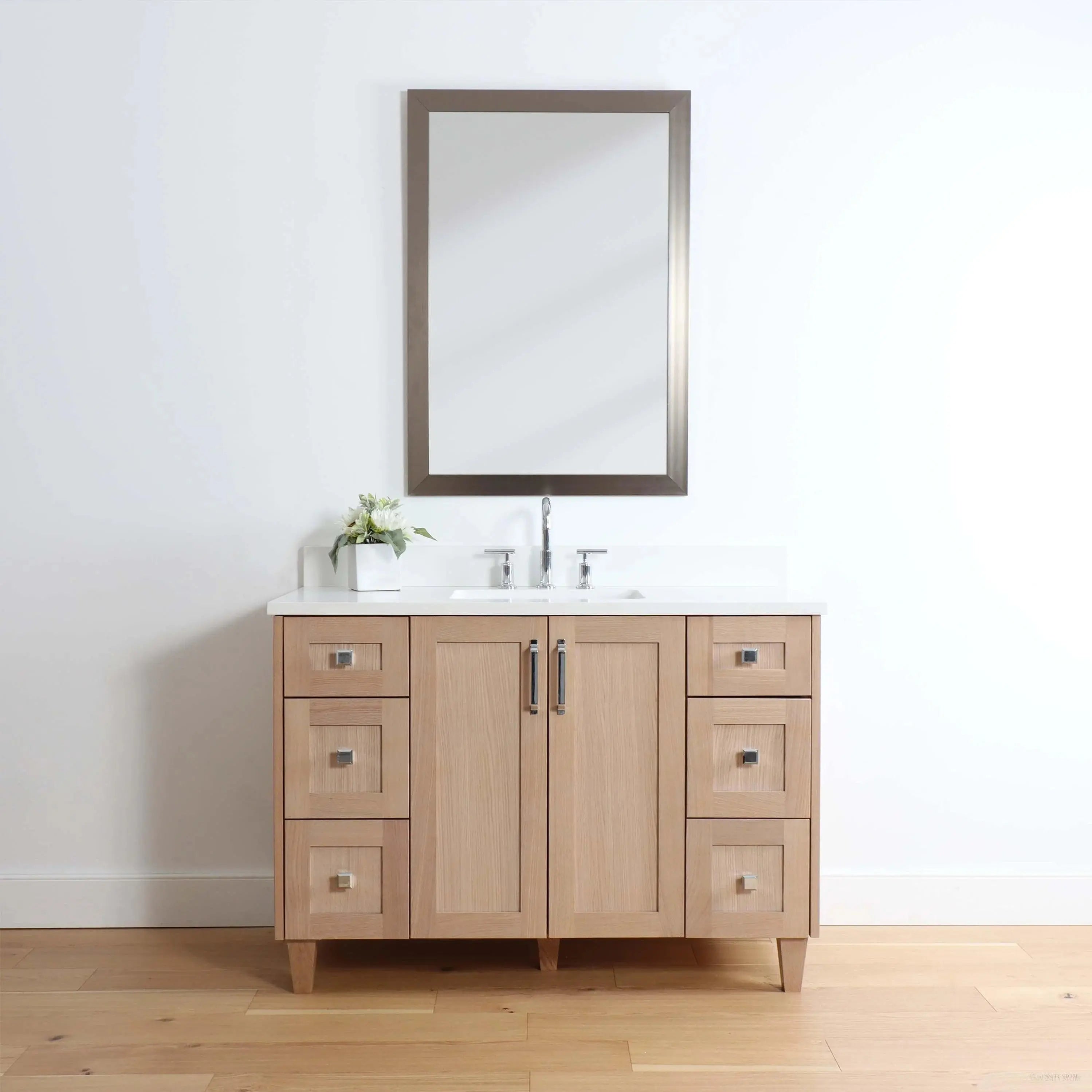 48" Bathroom Vanities | White Oak & Walnut Options – Teodor Vanities ...