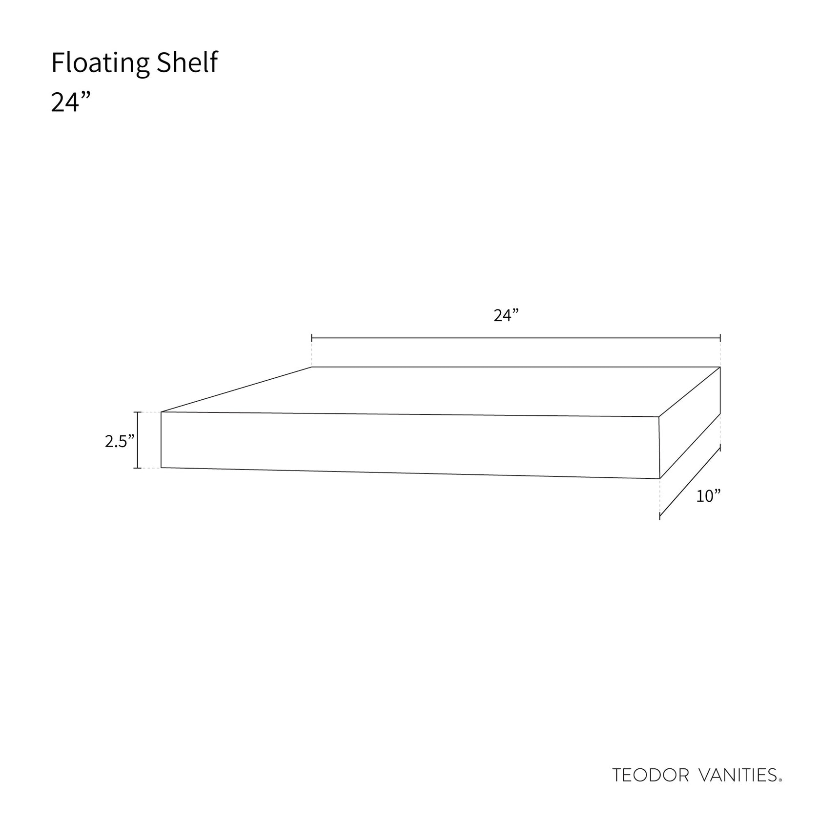 White Oak Floating Shelf - Teodor Vanities United States