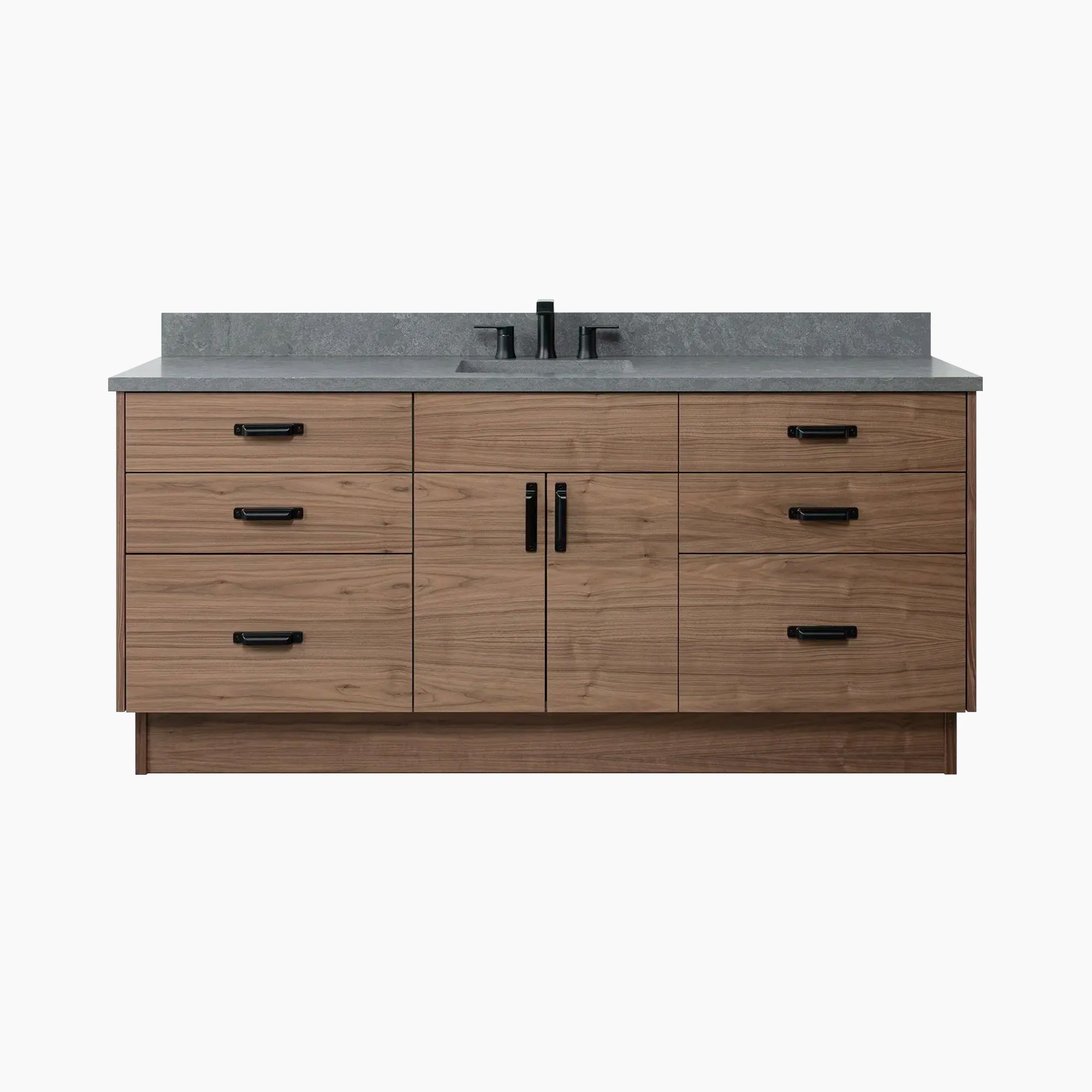 Austin 72" American Black Walnut Bathroom Vanity - Teodor Vanities ...