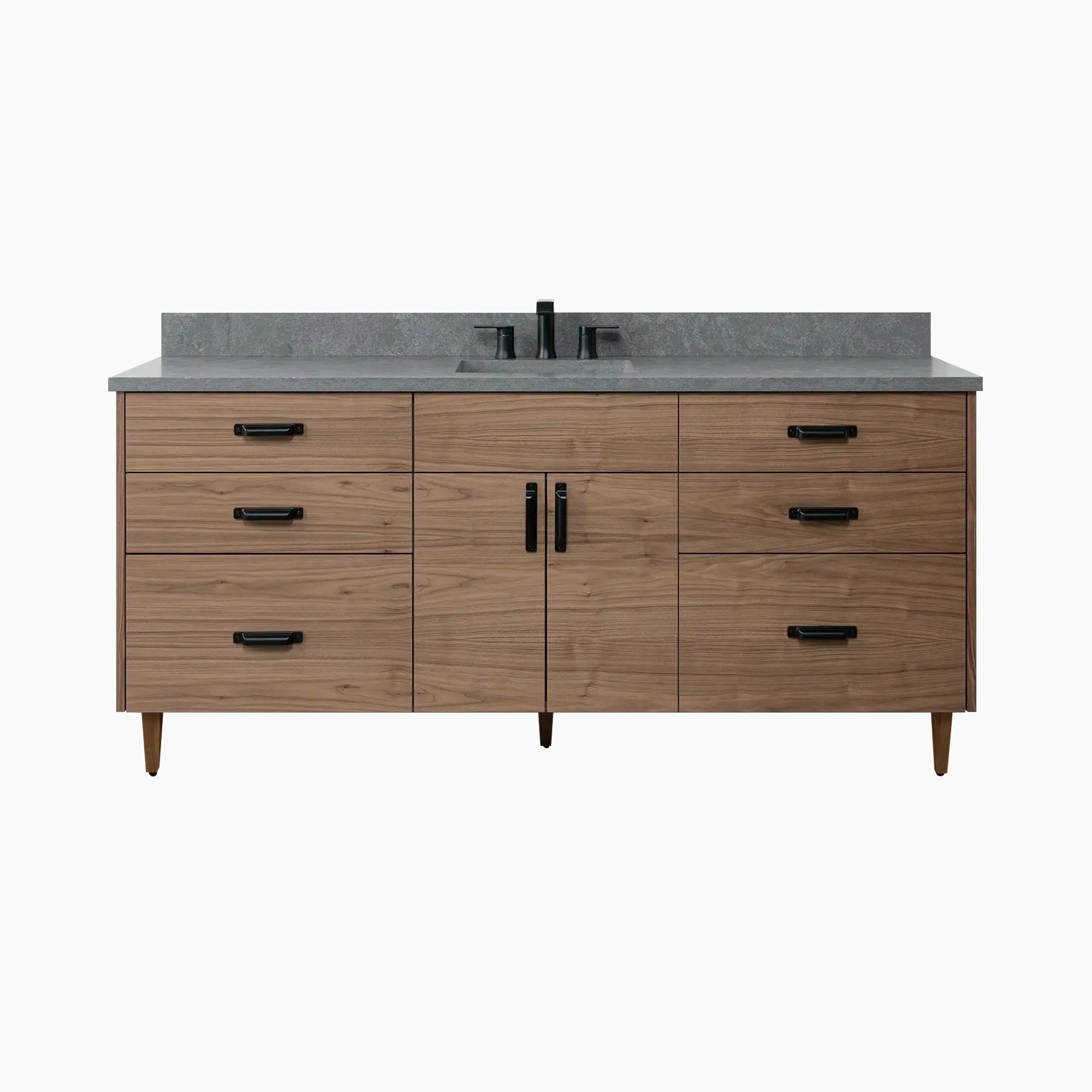 Austin 72" American Black Walnut Bathroom Vanity - Teodor Vanities ...