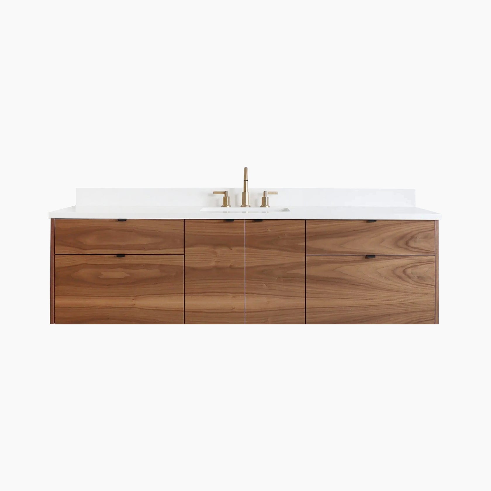 Austin 72" Wall Mount American Black Walnut Bathroom Vanity - Teodor ...