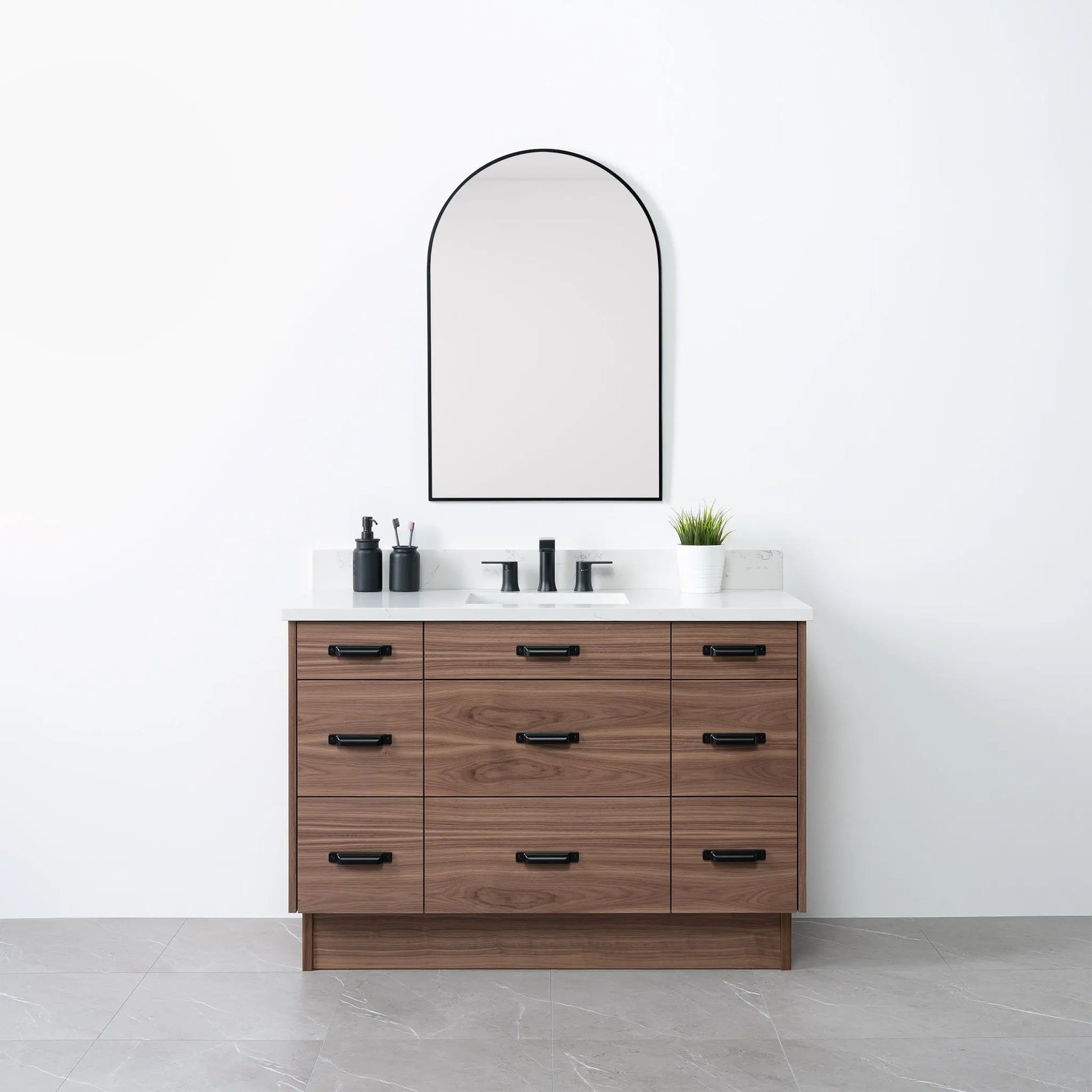 Walnut Bathroom Vanities | Solid Wood in Multiple Styles + Ships Free ...