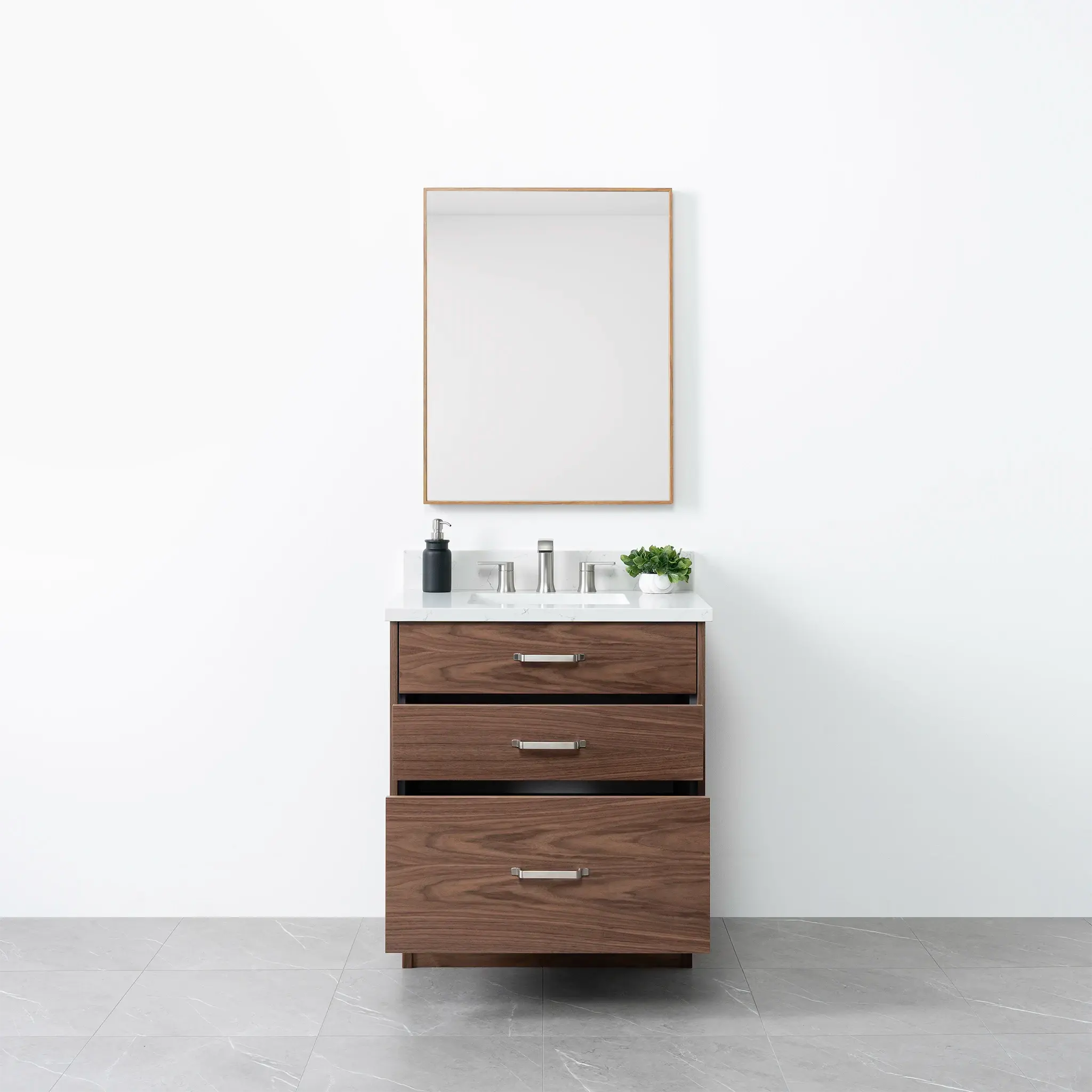 Austin 30" American Black Walnut Bathroom Vanity - Teodor Vanities ...