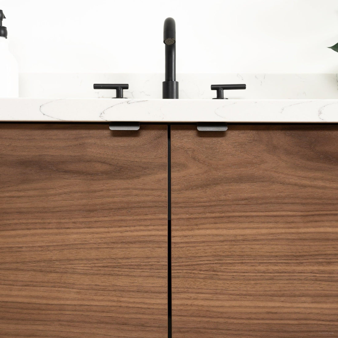 Austin 60" Wall Mount American Black Walnut Bathroom Vanity - Teodor ...