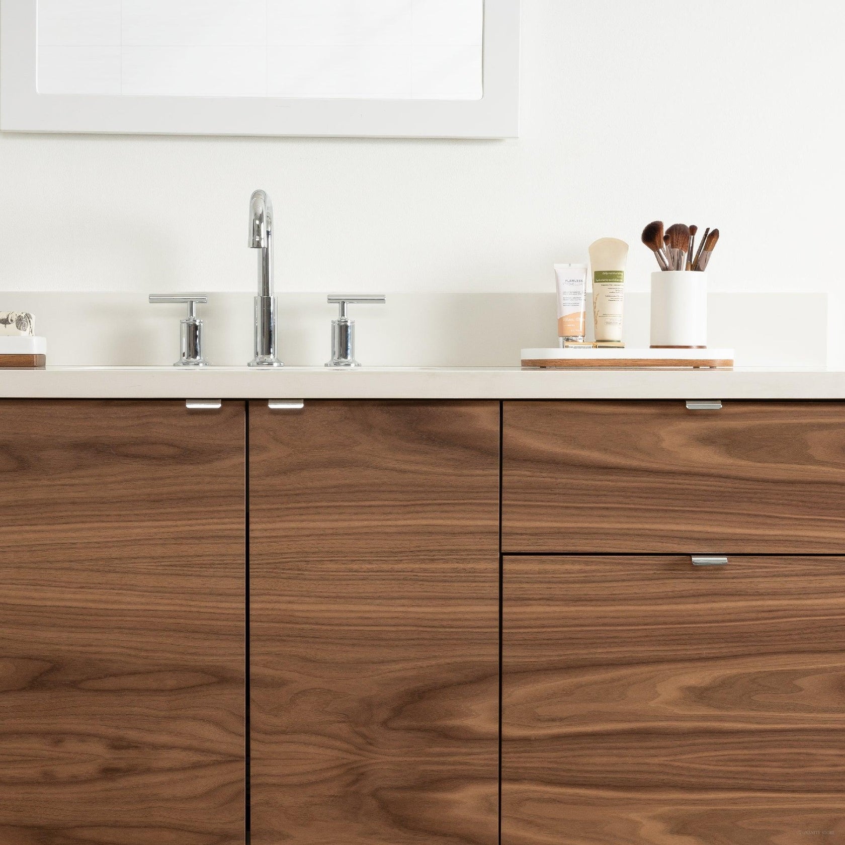 Austin 60" Wall Mount American Black Walnut Bathroom Vanity - Teodor ...