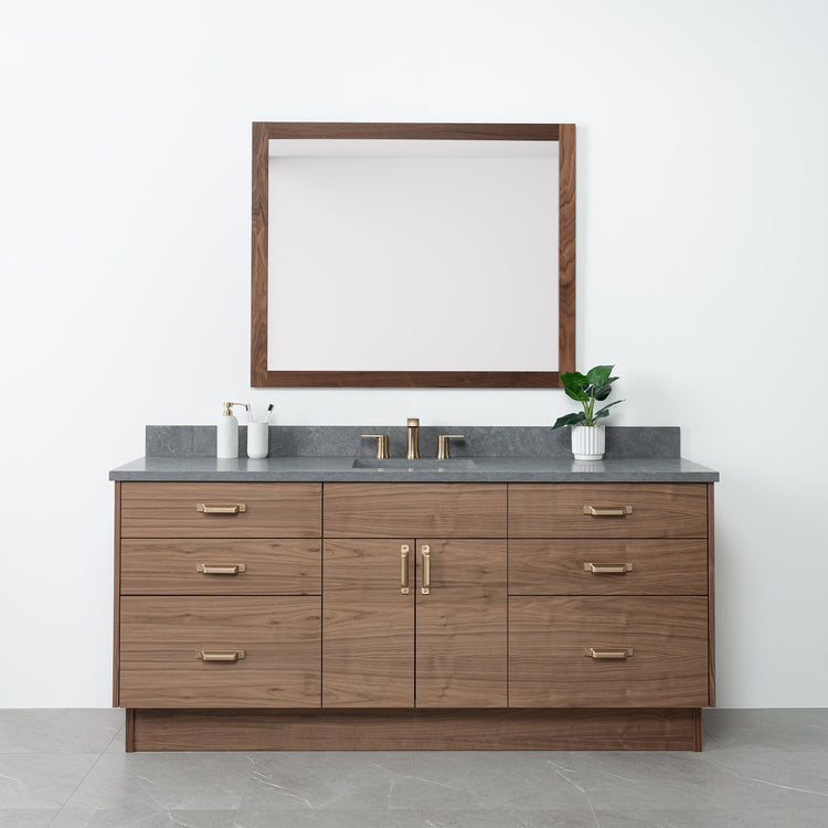 Austin 72" American Black Walnut Bathroom Vanity - Teodor Vanities ...