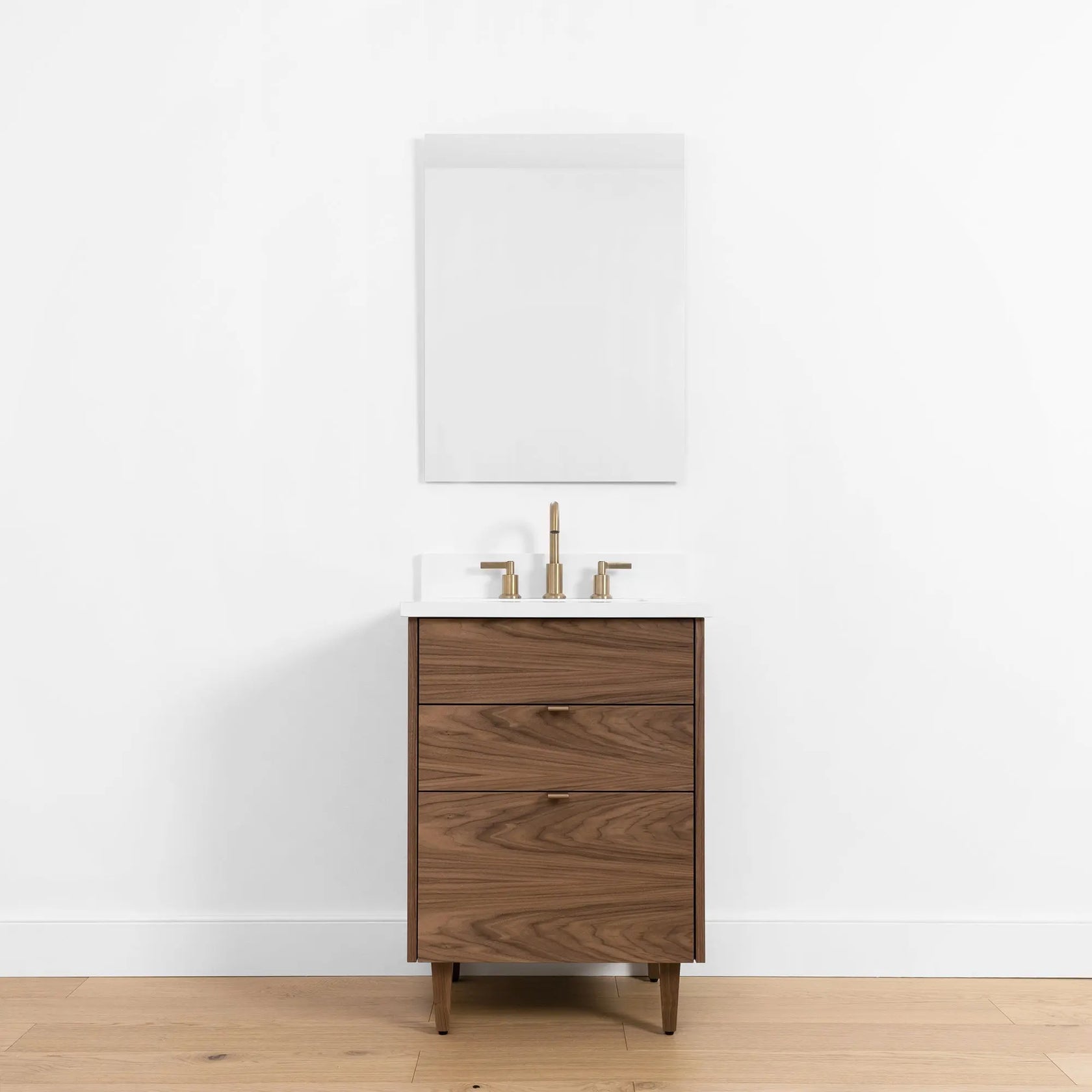 Austin SLIM 24" American Black Walnut Bathroom Vanity - Teodor – Teodor ...