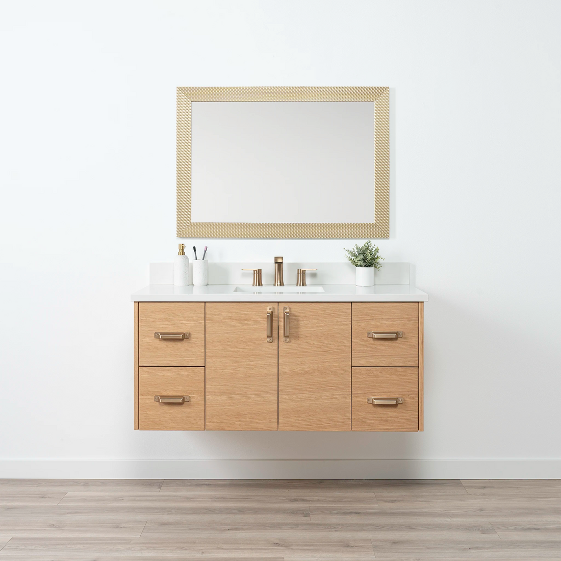 White Oak Vanities (24”-72”) | Solid Wood Bathroom Vanity – Ships Free ...