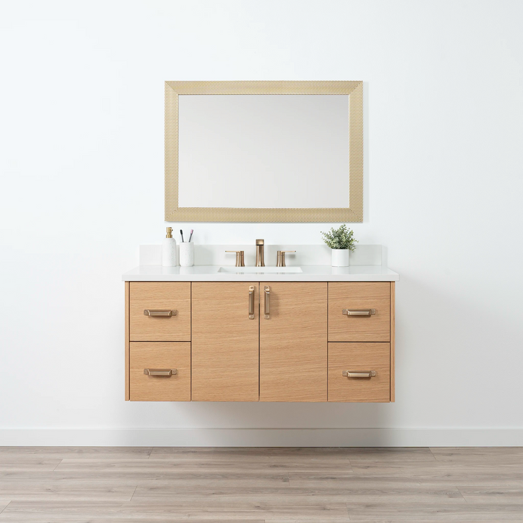White Oak Vanities (24”-72”) | Solid Wood Bathroom Vanity – Ships Free ...