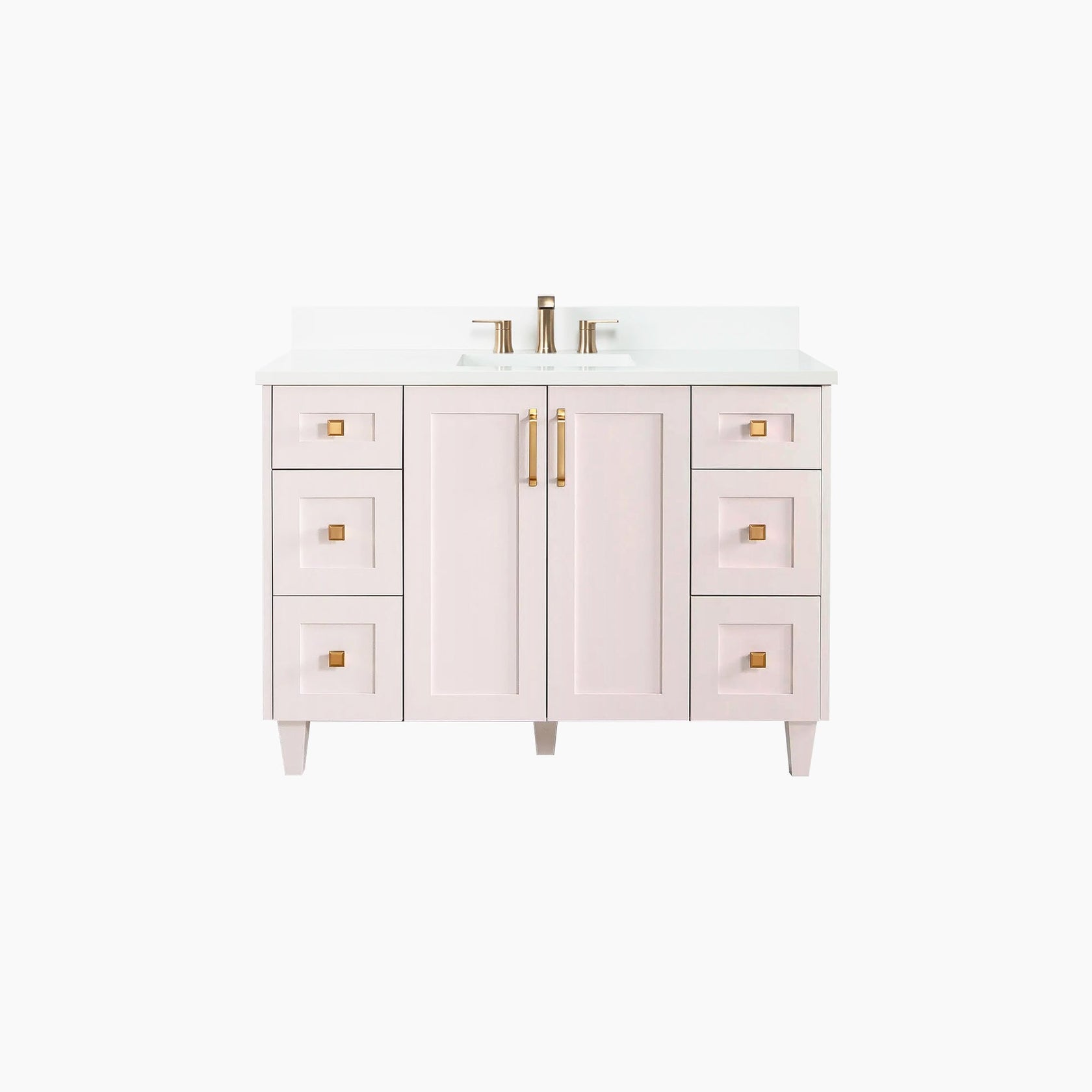 Bridgeport 48" Champagne Pink Bathroom Vanity - Teodor Vanities United ...