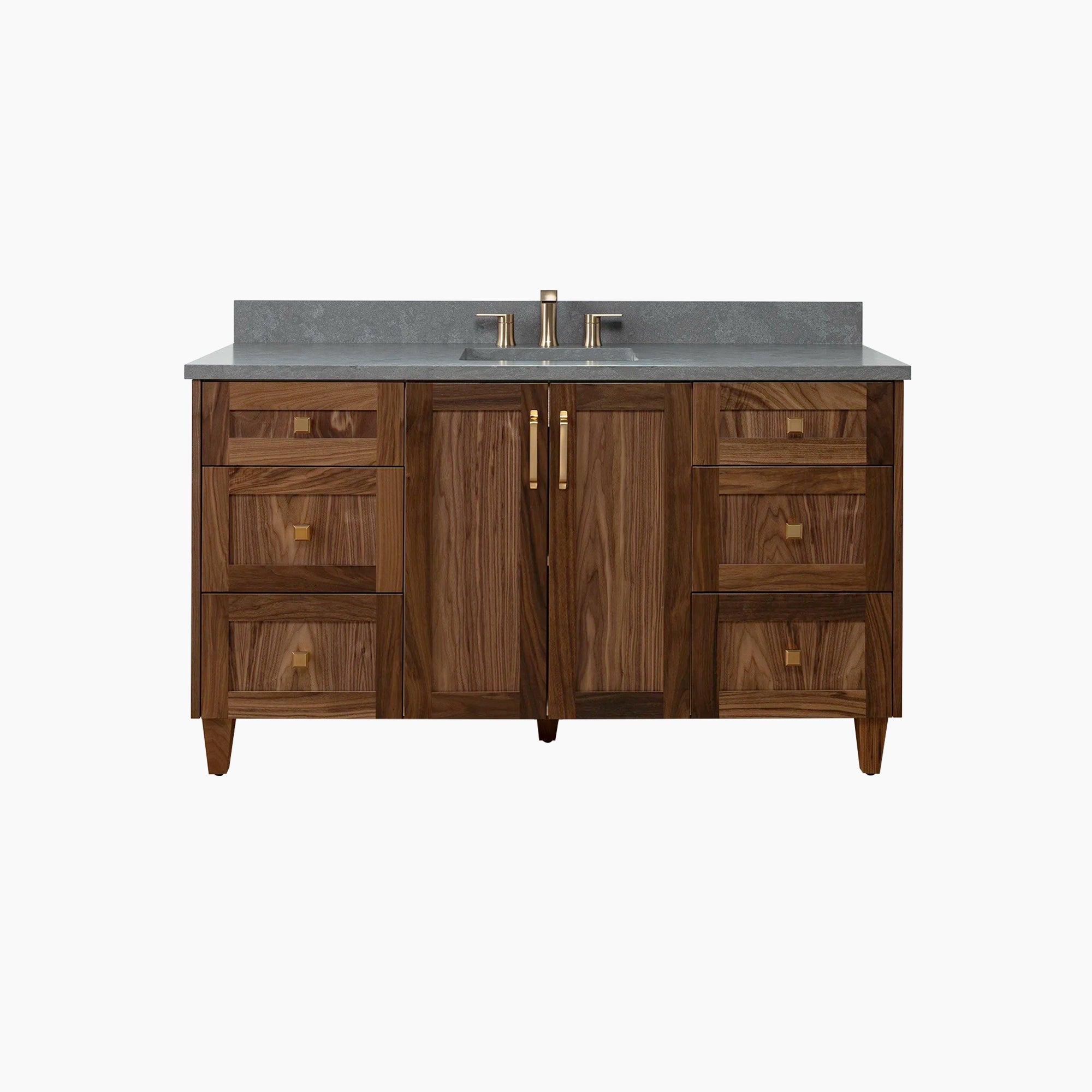 Bridgeport 60" American Black Walnut Bathroom Vanity - Teodor Vanities ...