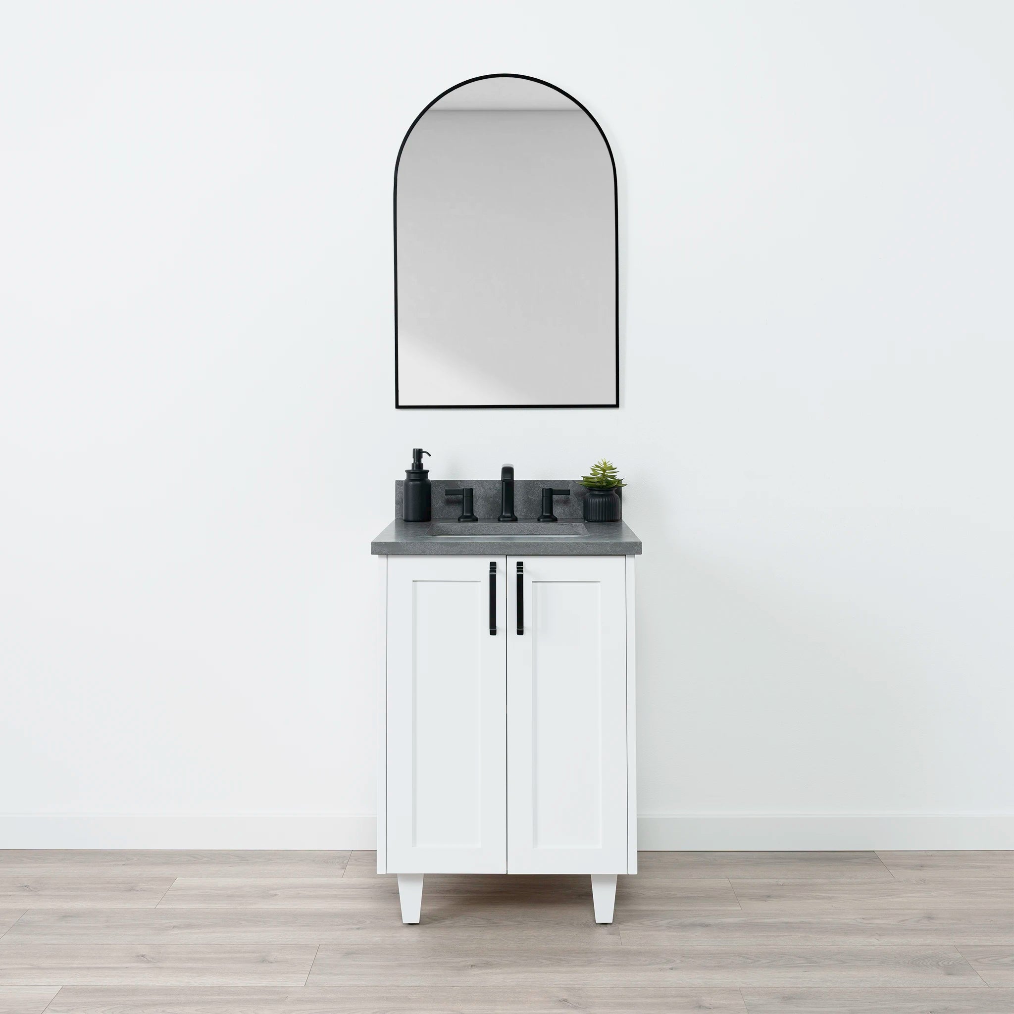 Bridgeport 24" Satin White Bathroom Vanity w/ Doors - Teodor – Teodor ...