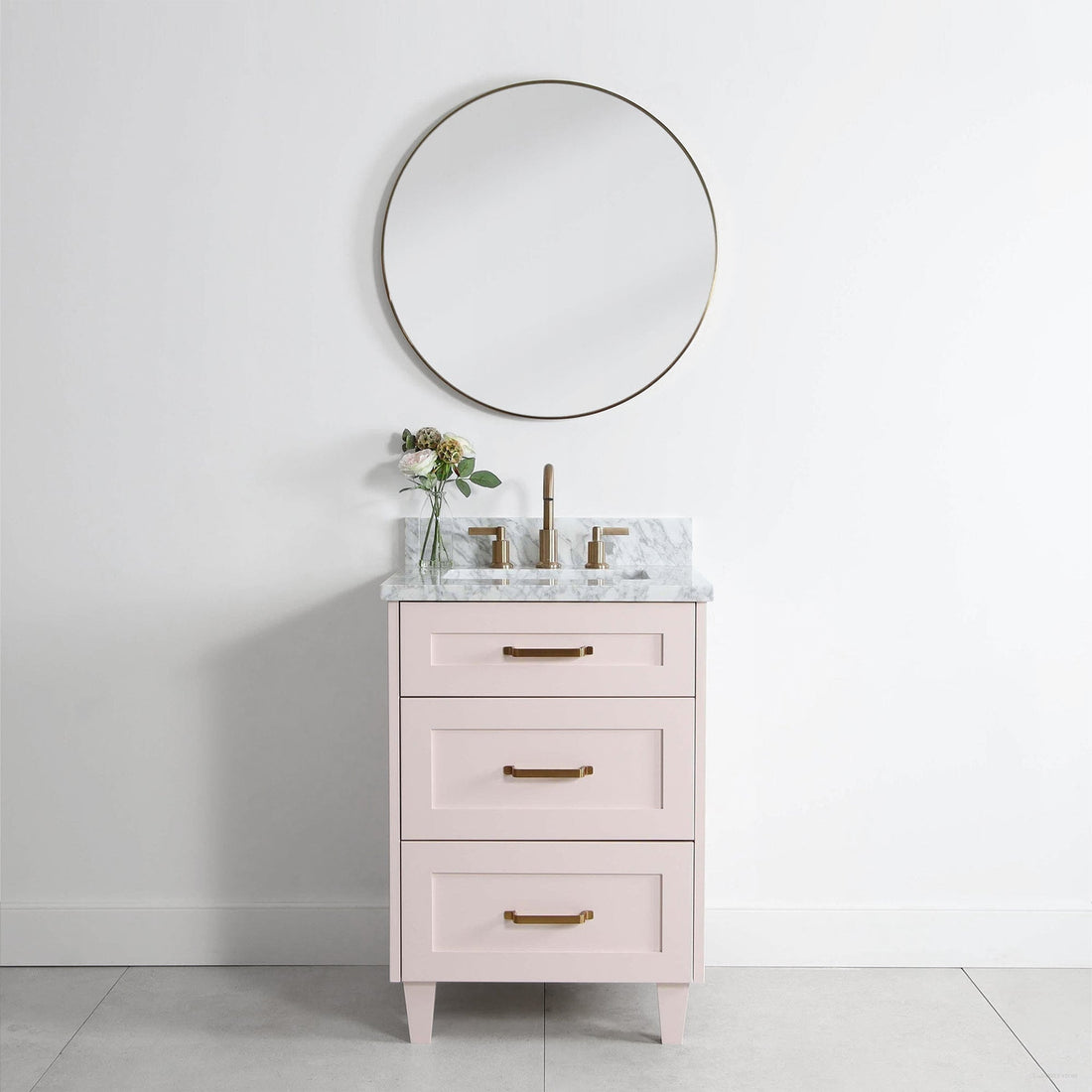 Bridgeport 24" Champagne Pink Bathroom Vanity - Teodor Vanities United ...