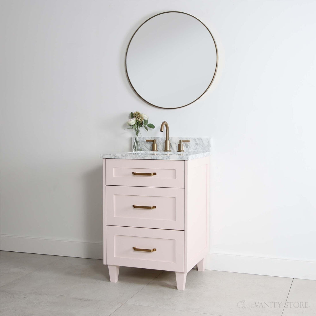Bridgeport 24" Champagne Pink Bathroom Vanity - Teodor Vanities United ...