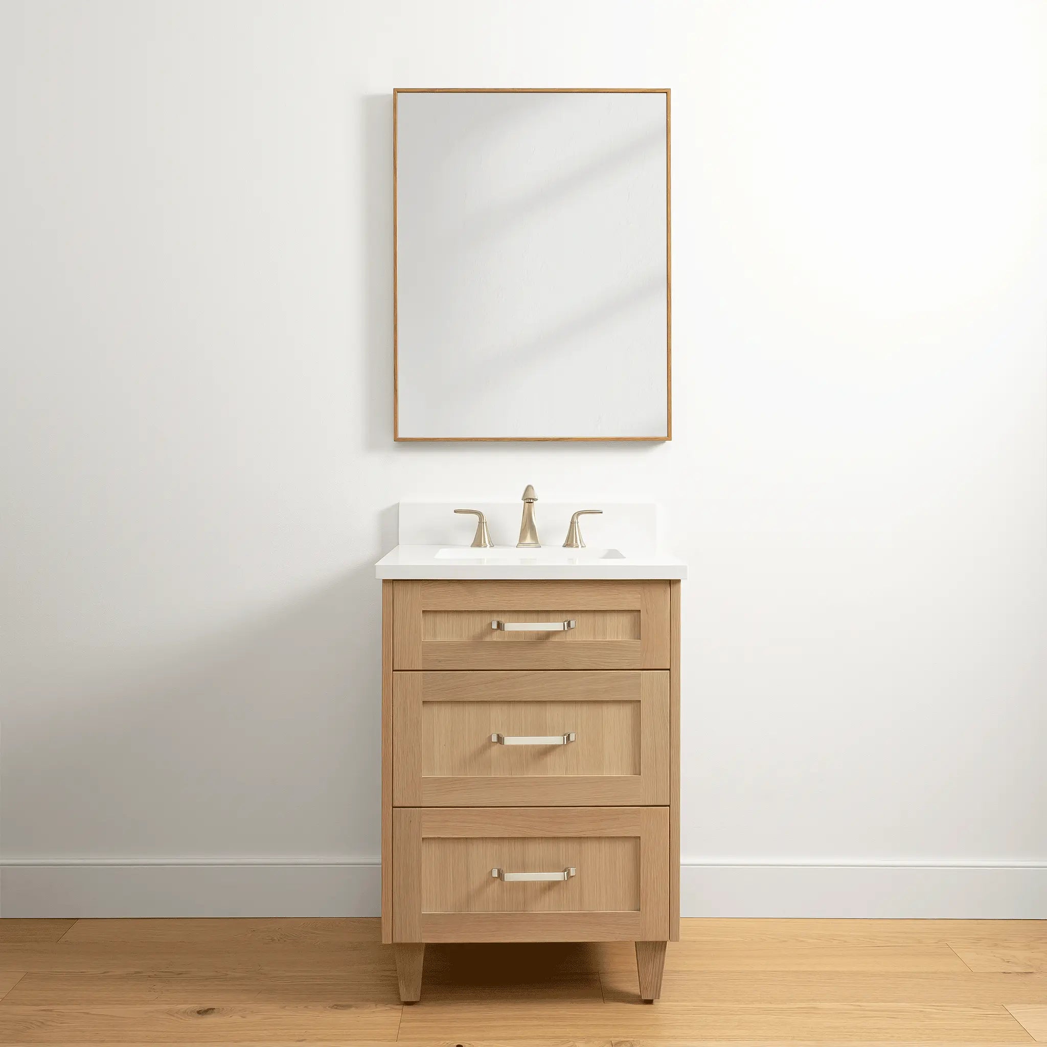 Bridgeport 24" White Oak Bathroom Vanity - Teodor Vanities United ...