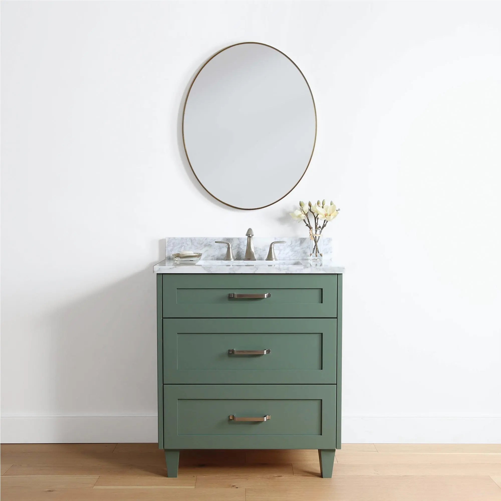 Bridgeport 30" Sage Green Bathroom Vanity - Teodor Vanities United ...
