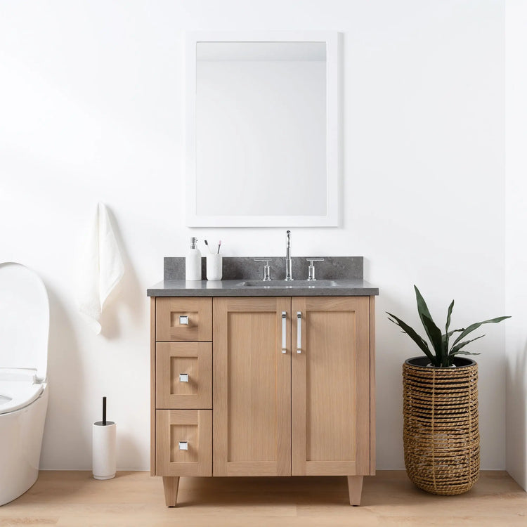 White Oak Vanities (24”-72”) | Solid Wood Bathroom Vanity – Ships Free ...