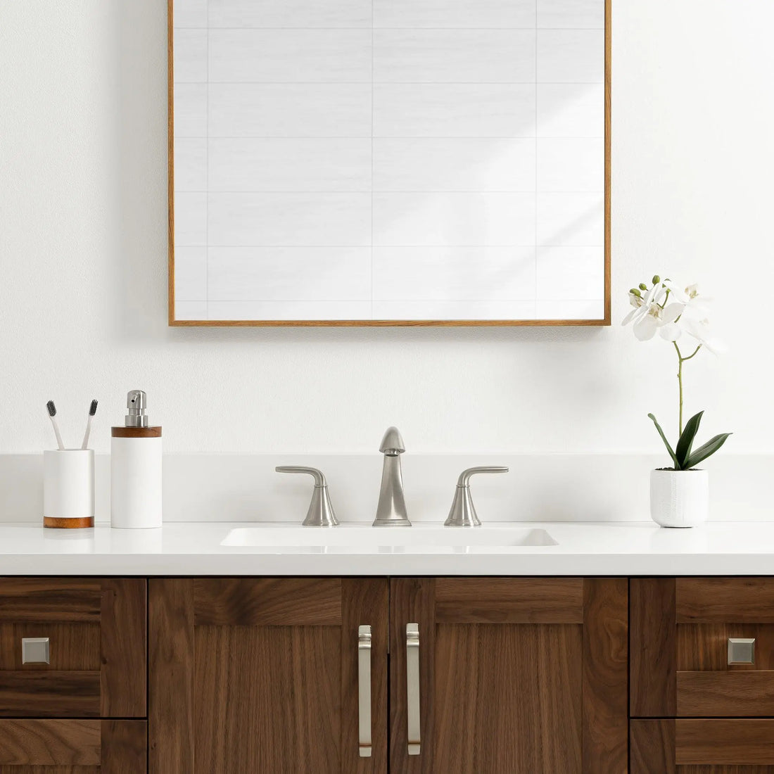 Bridgeport 60" American Black Walnut Bathroom Vanity - Teodor Vanities ...