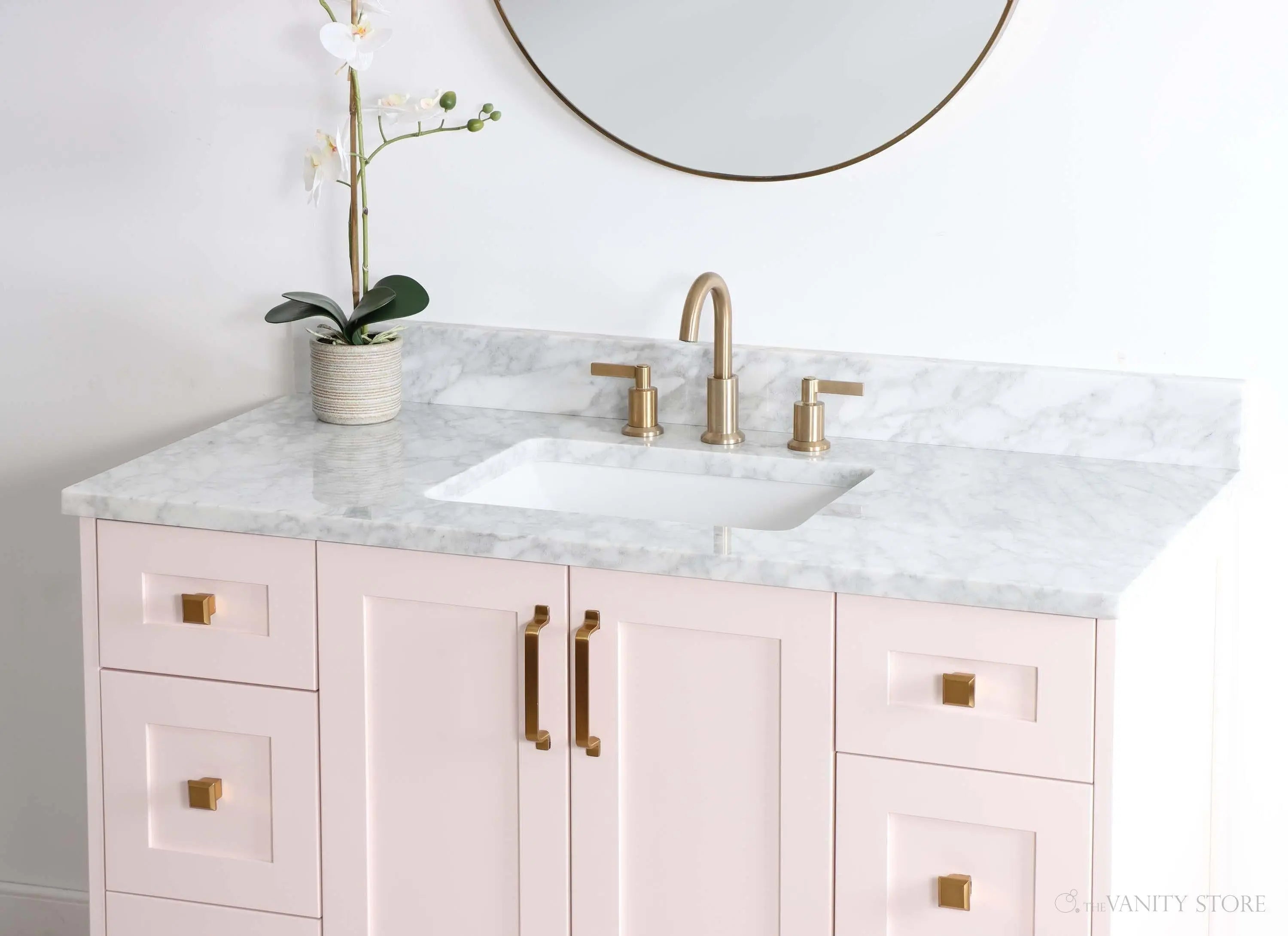 Bridgeport 48" Champagne Pink Bathroom Vanity - Teodor Vanities United ...