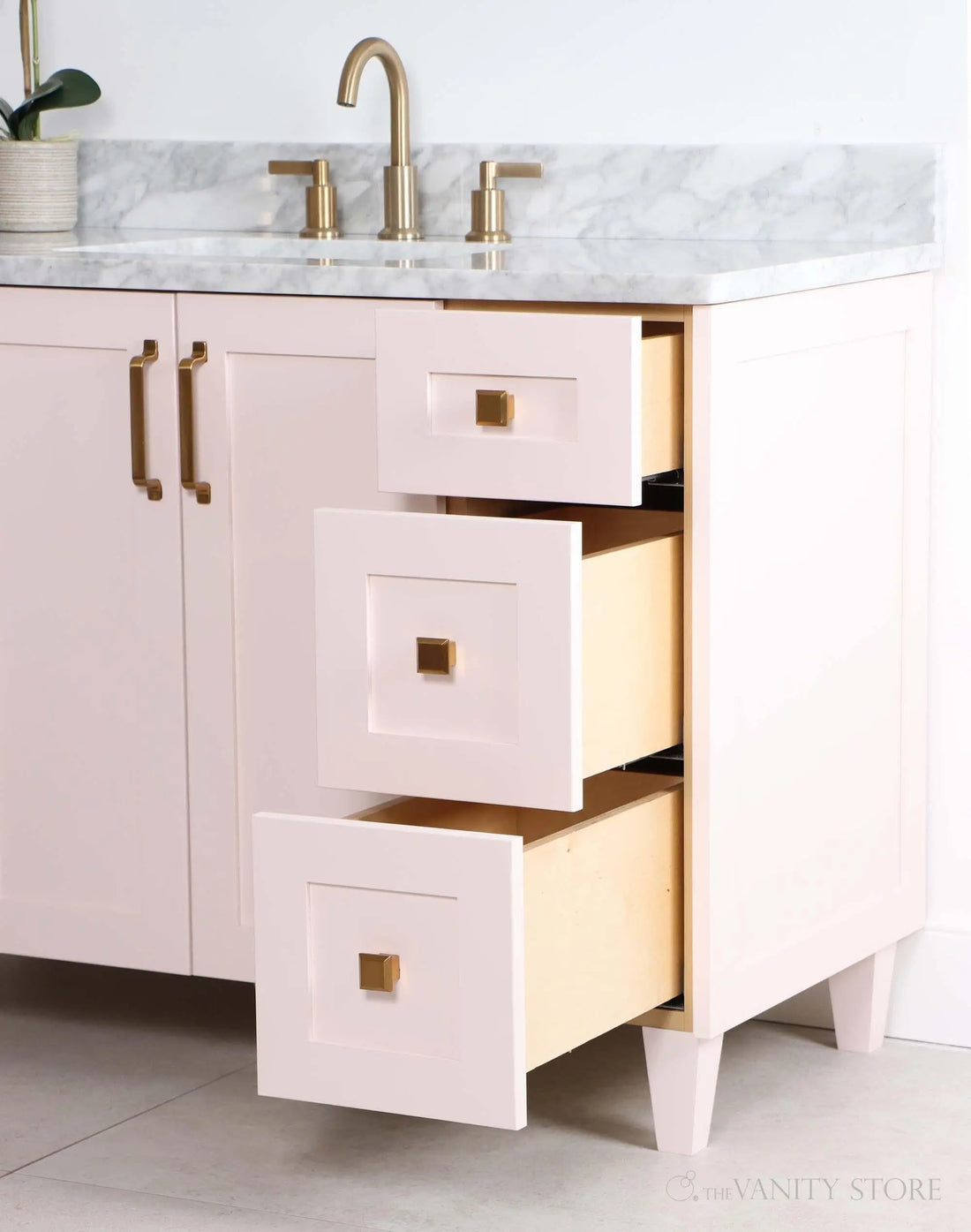 Bridgeport 48" Champagne Pink Bathroom Vanity - Teodor Vanities United ...