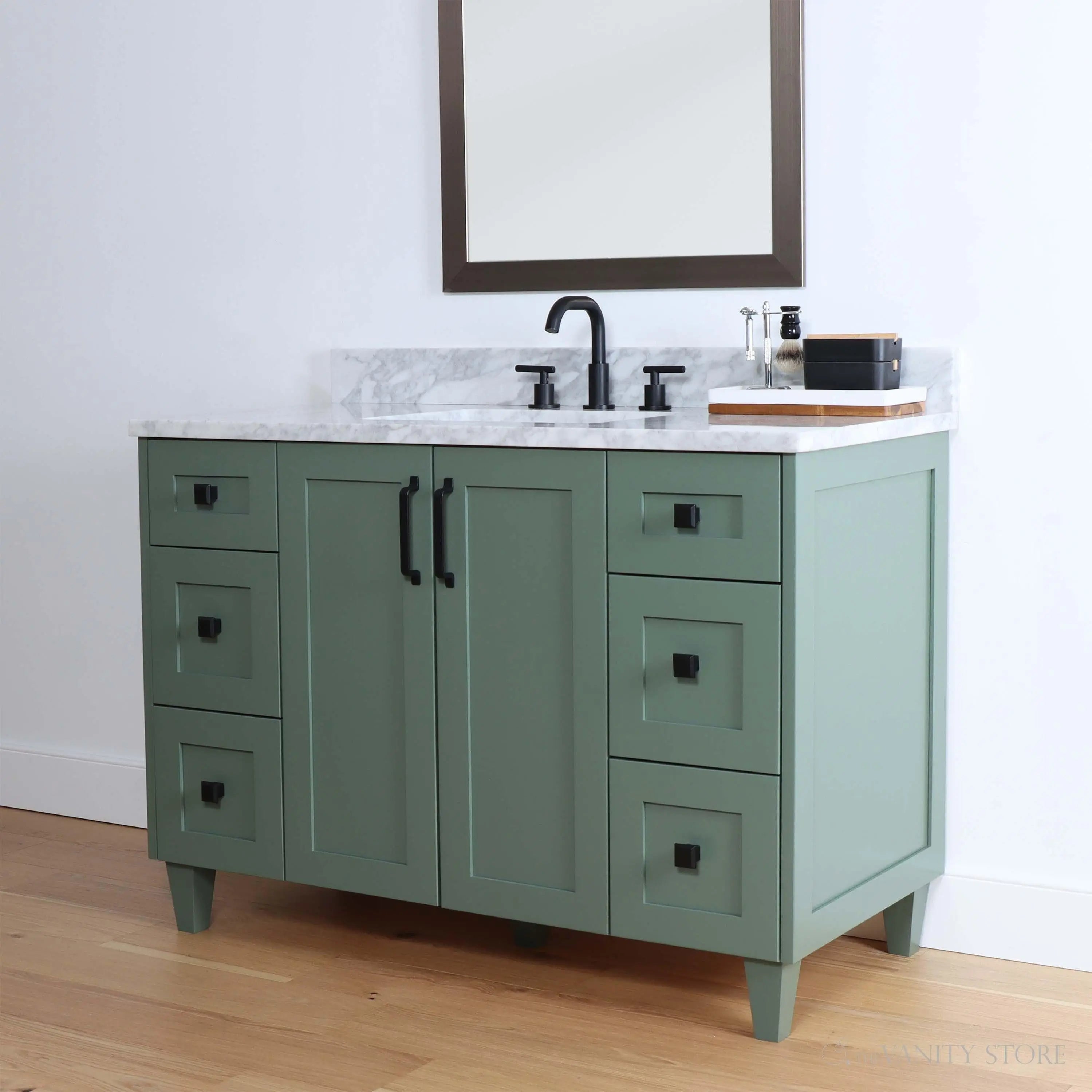 Bridgeport 48" Sage Green Bathroom Vanity - Teodor Vanities United ...