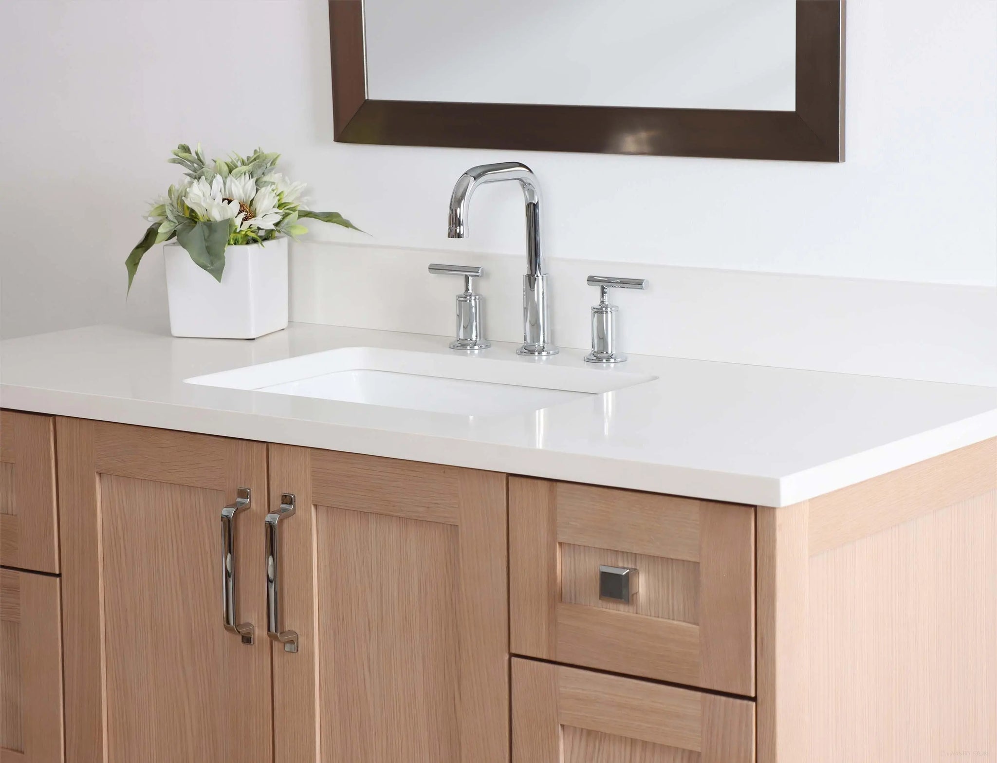Bridgeport 48" White Oak Bathroom Vanity - Teodor Vanities United ...