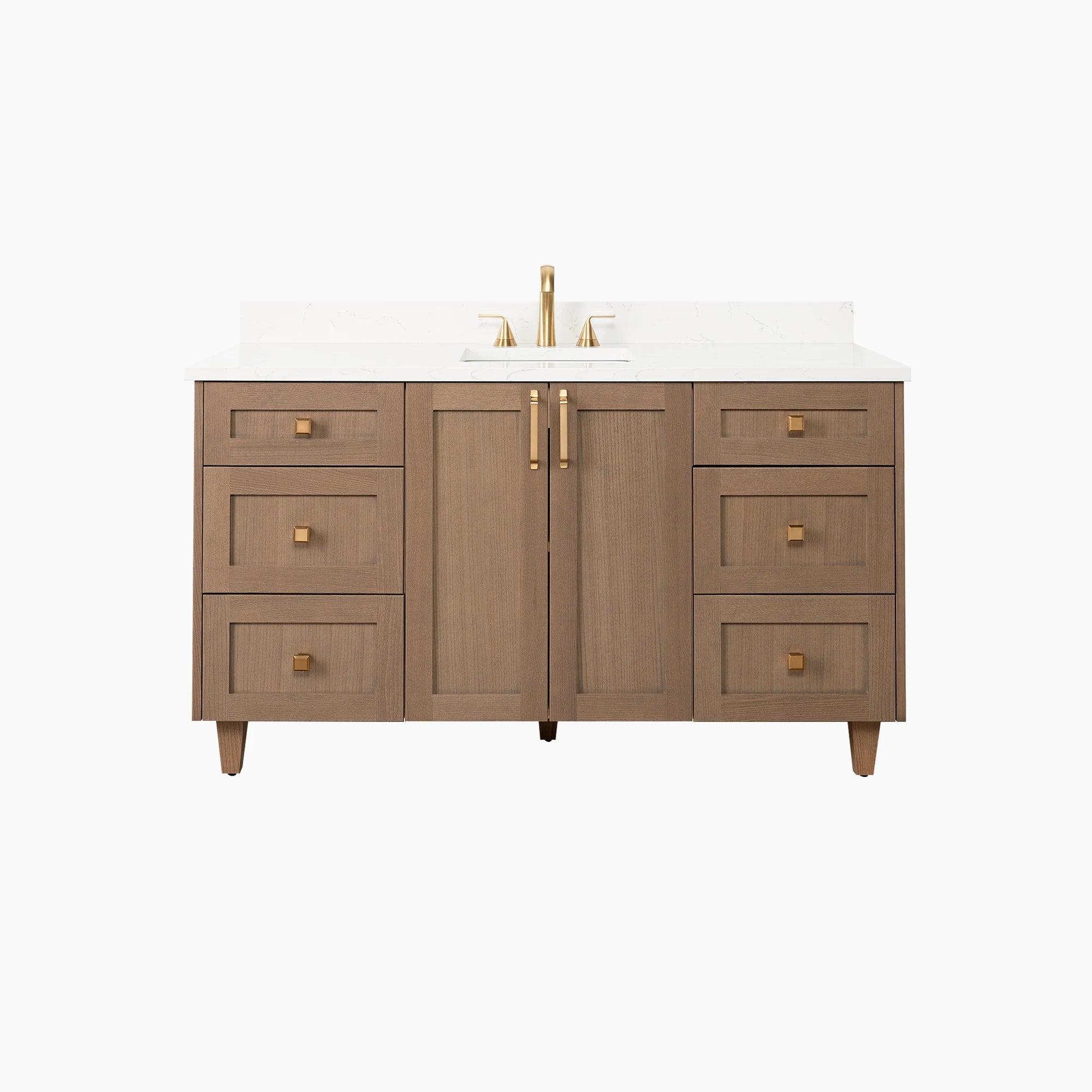 Bridgeport 60" Almond Coast Bathroom Vanity - Teodor Vanities United ...