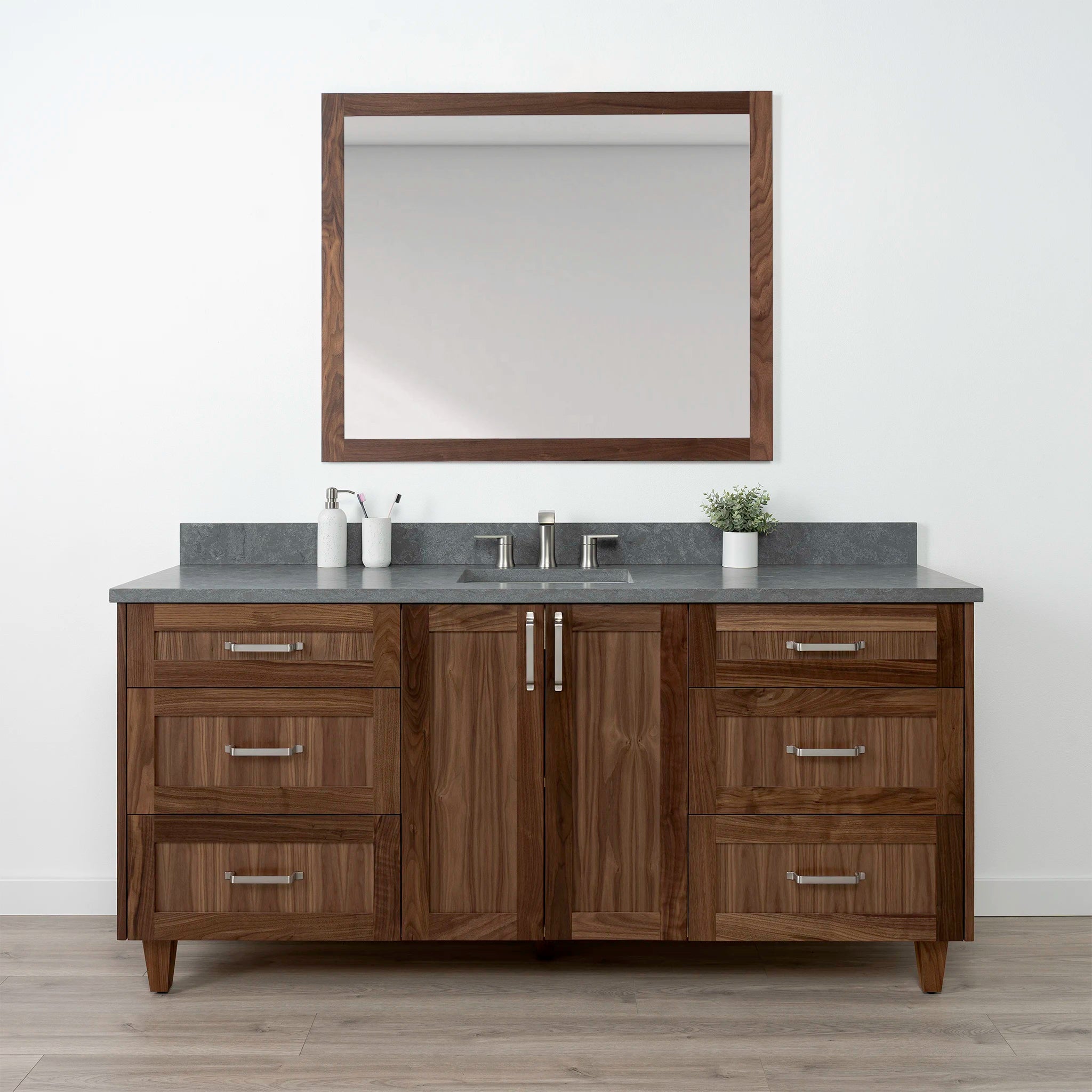 Bridgeport 72" American Black Walnut Bathroom Vanity - Teodor – Teodor ...