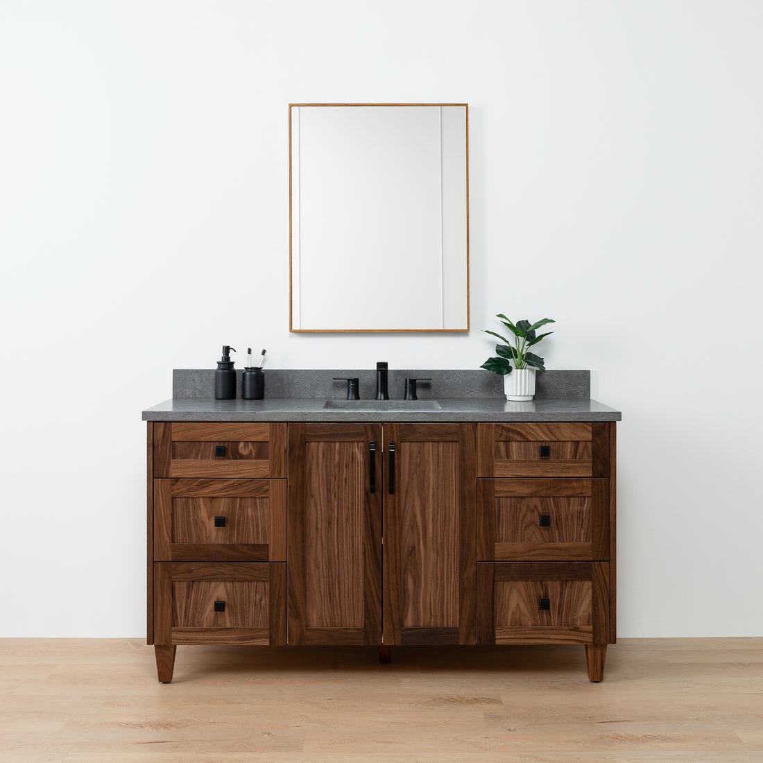 Bridgeport 60" American Black Walnut Bathroom Vanity - Teodor Vanities ...
