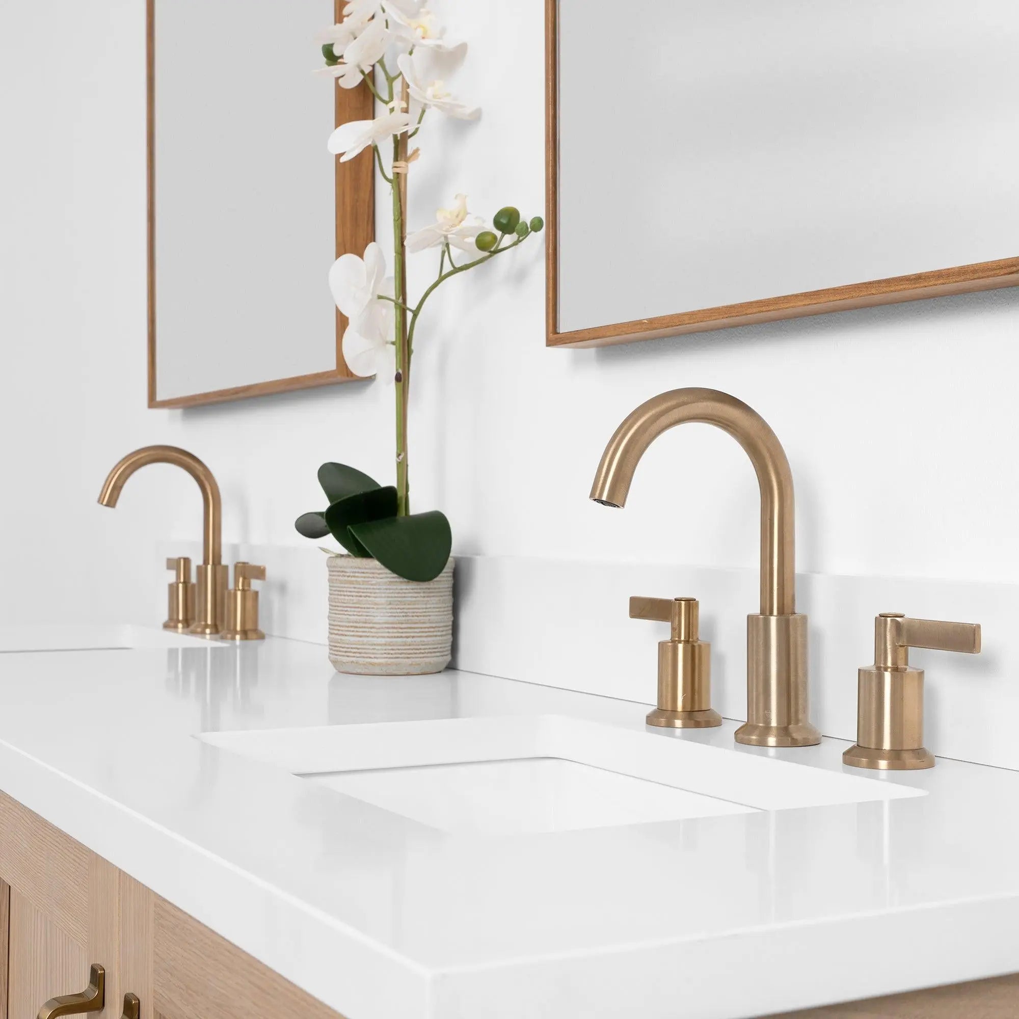 Bridgeport SLIM 72" White Oak Bathroom Vanity, Double Sink - Teodor ...