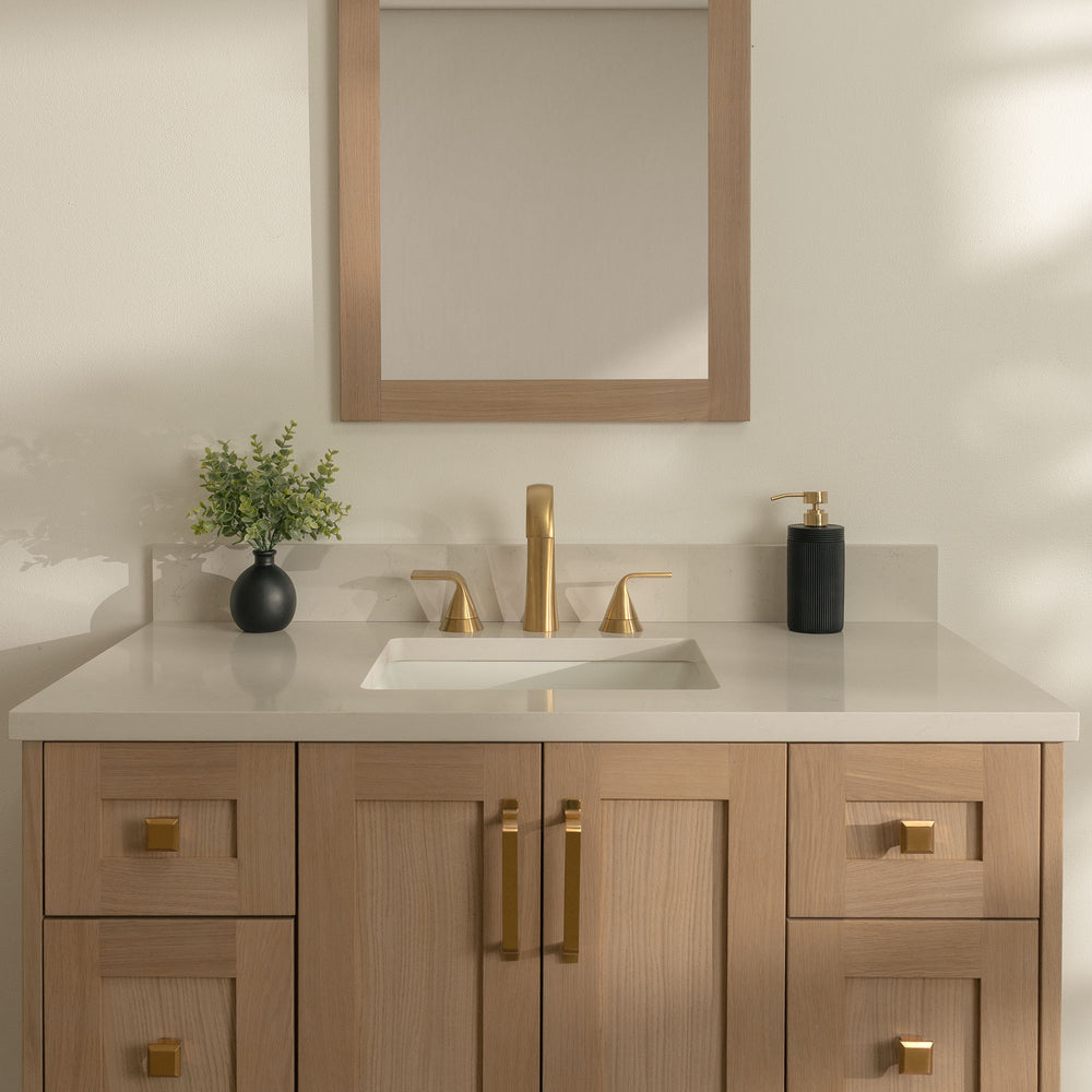 Bridgeport 42" White Oak Bathroom Vanity - Teodor Vanities – Teodor ...