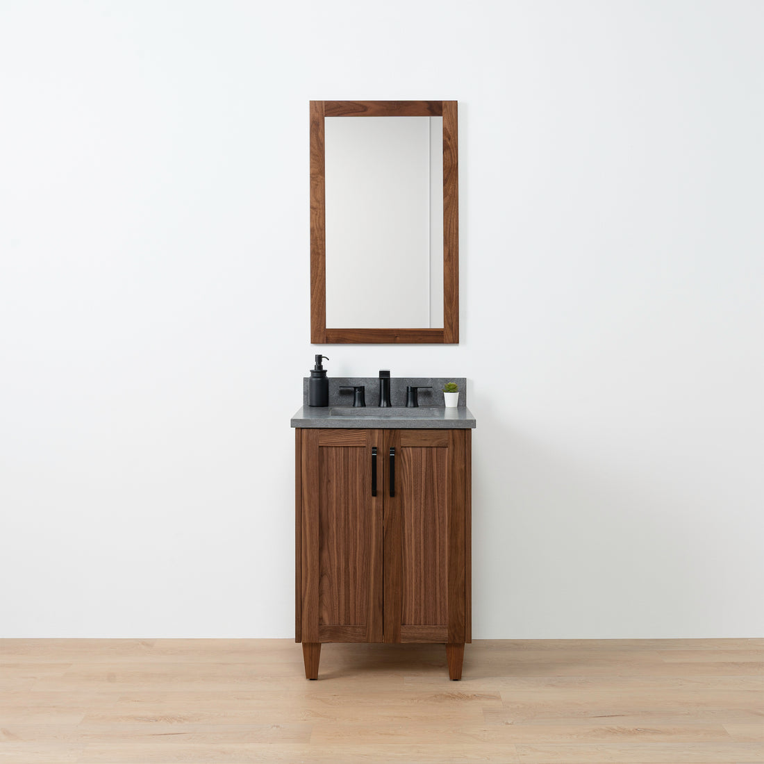 Bridgeport 24" American Black Walnut Bathroom Vanity w/ Doors - Teodor ...