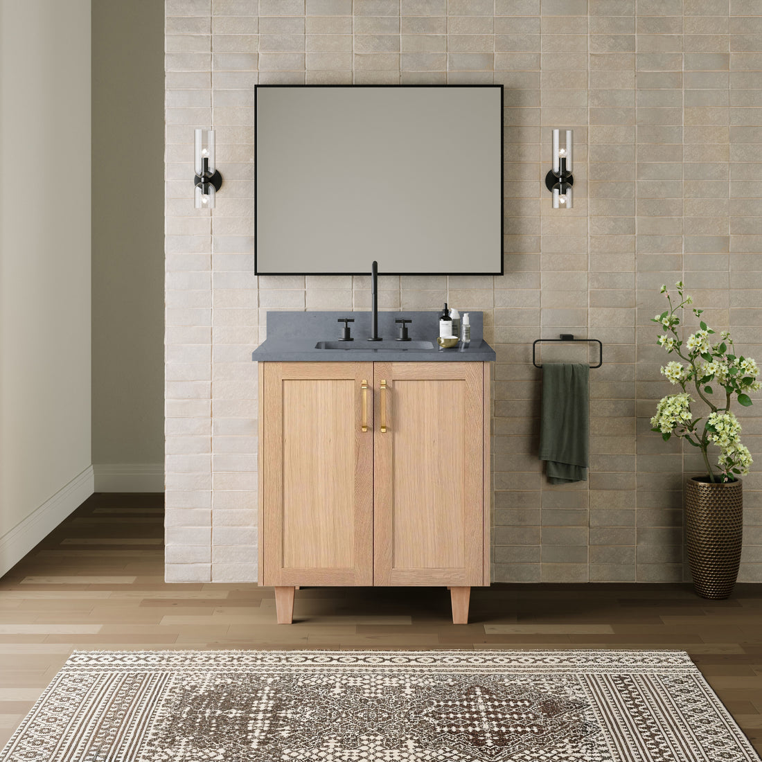 White Oak Vanities (24”-72”) | Solid Wood Bathroom Vanity – Ships Free ...