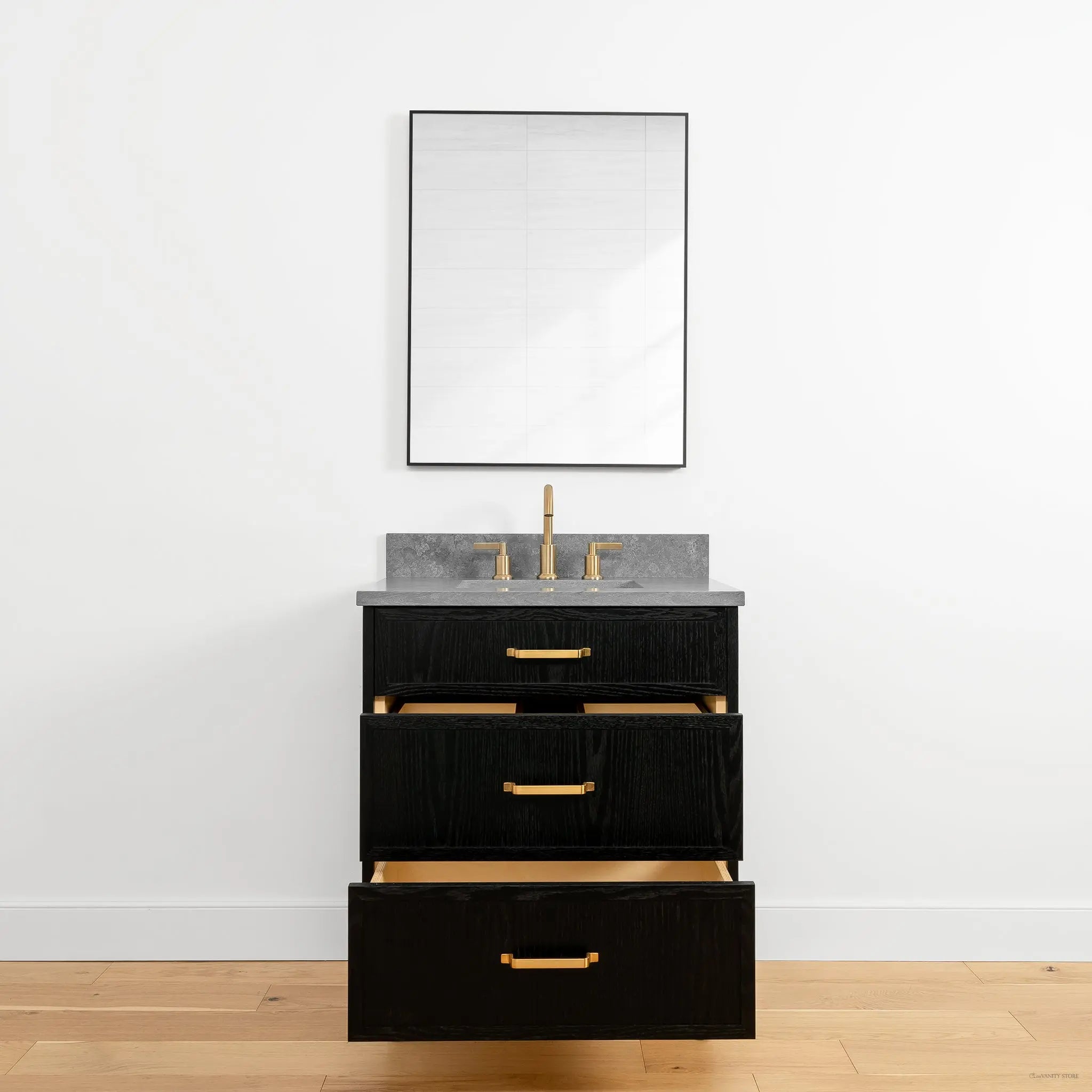 Cape Breton 30" Blackened Oak Bathroom Vanity - Teodor Vanities United ...