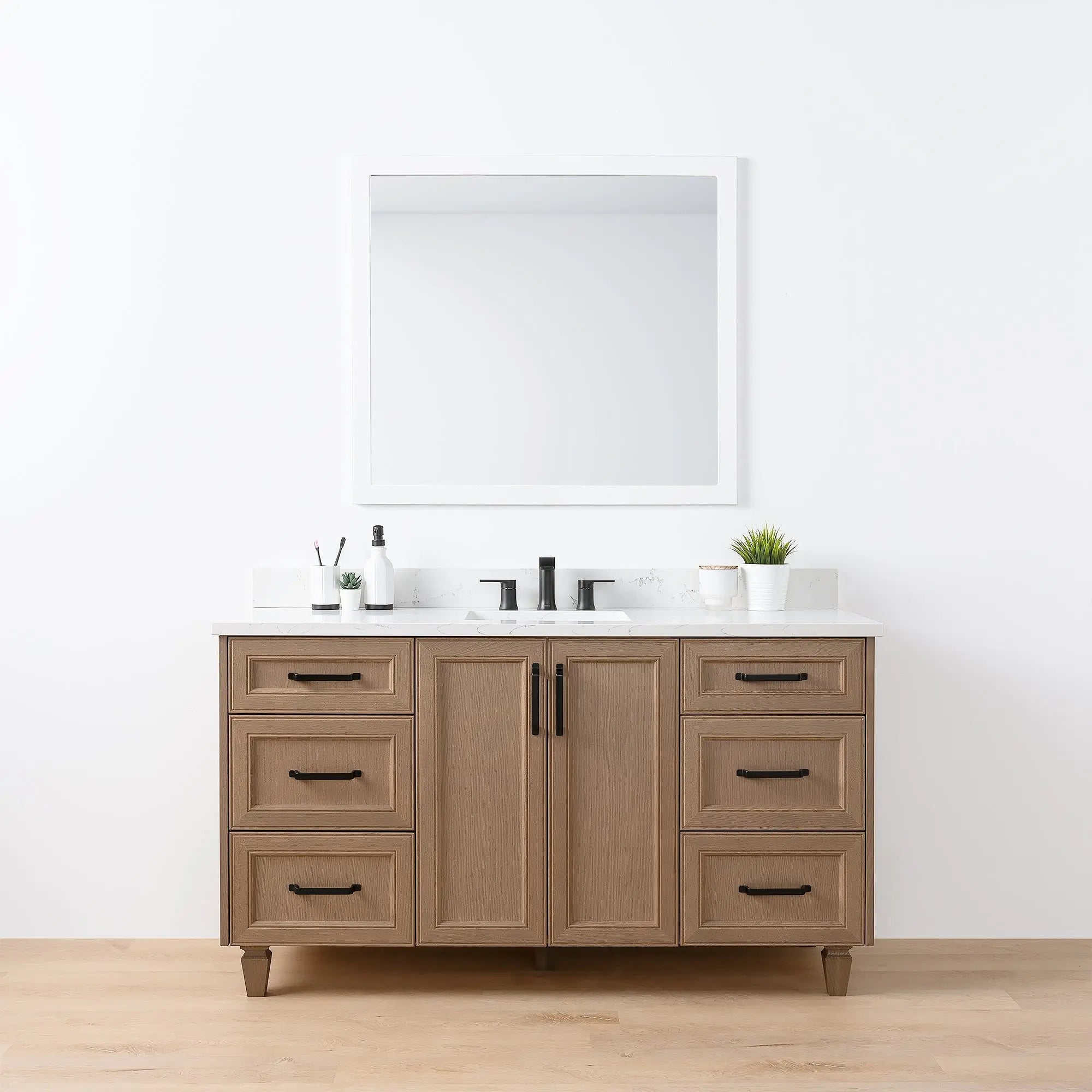Davenport 60" Almond Coast Bathroom Vanity - Teodor Vanities United ...