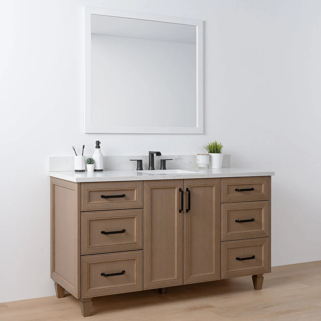 Davenport 60" Almond Coast Bathroom Vanity - Teodor Vanities United ...