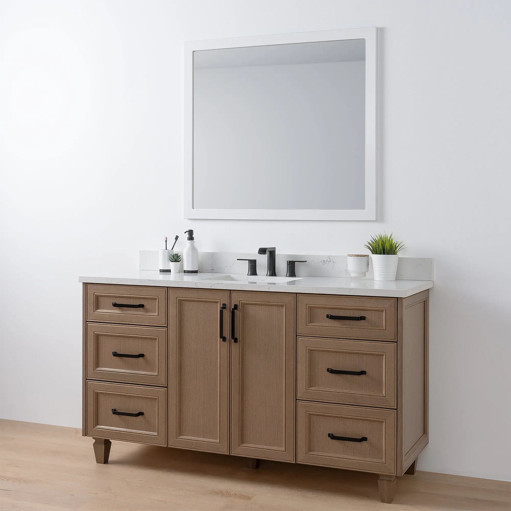 Davenport 60" Almond Coast Bathroom Vanity - Teodor Vanities United ...
