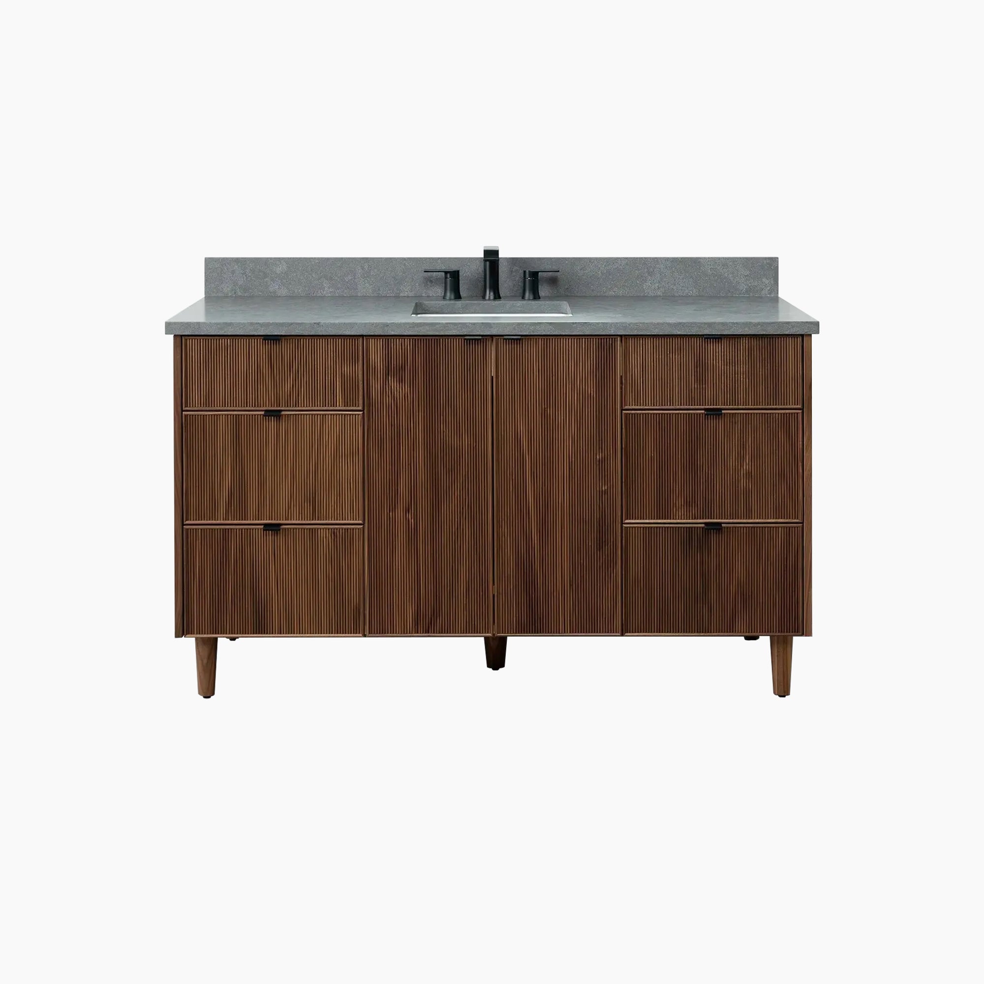 Malibu 60" American Black Walnut Bathroom Vanity - Teodor Vanities ...