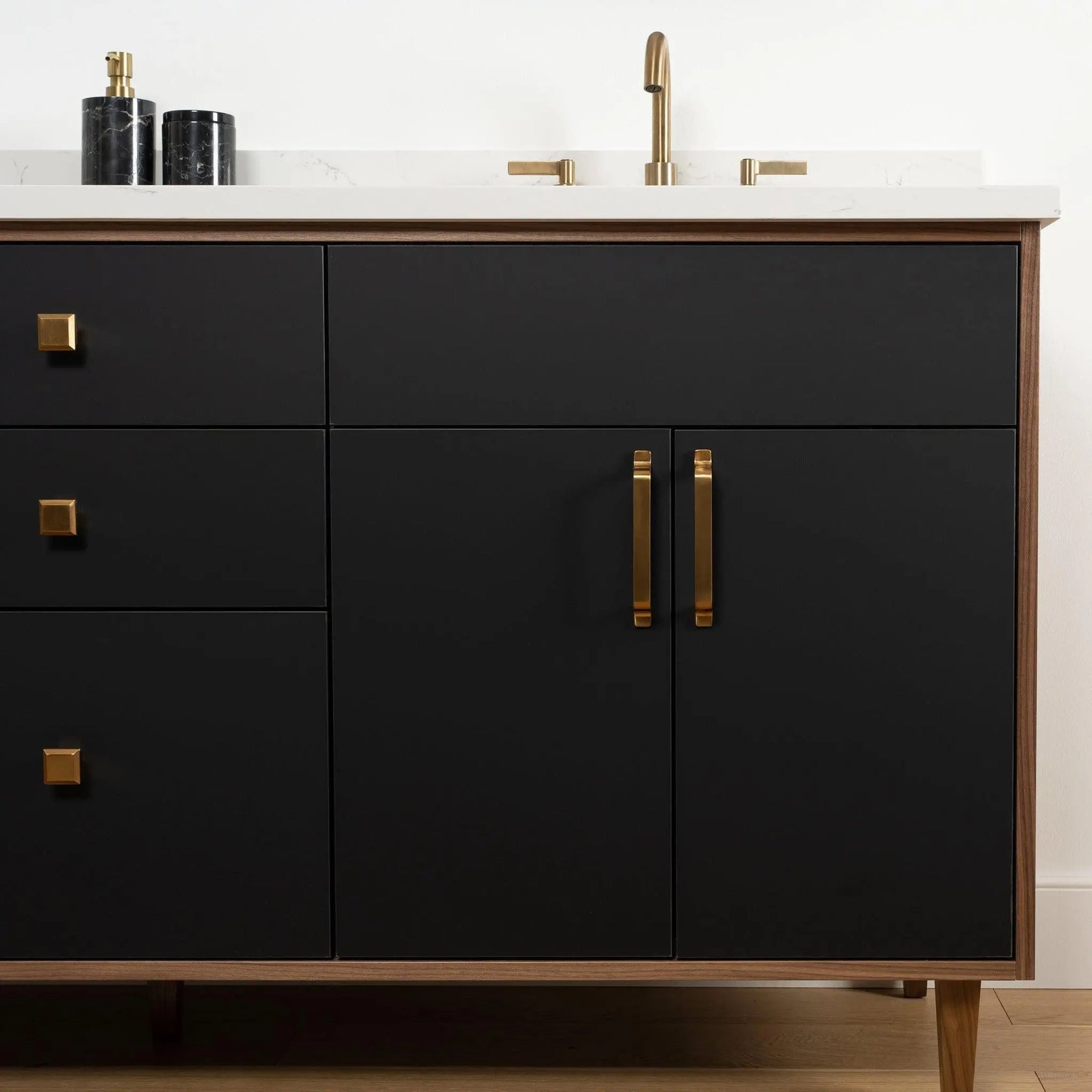 Sidney 72" Matte Black Bathroom Vanity, Double Sink - Teodor Vanities ...